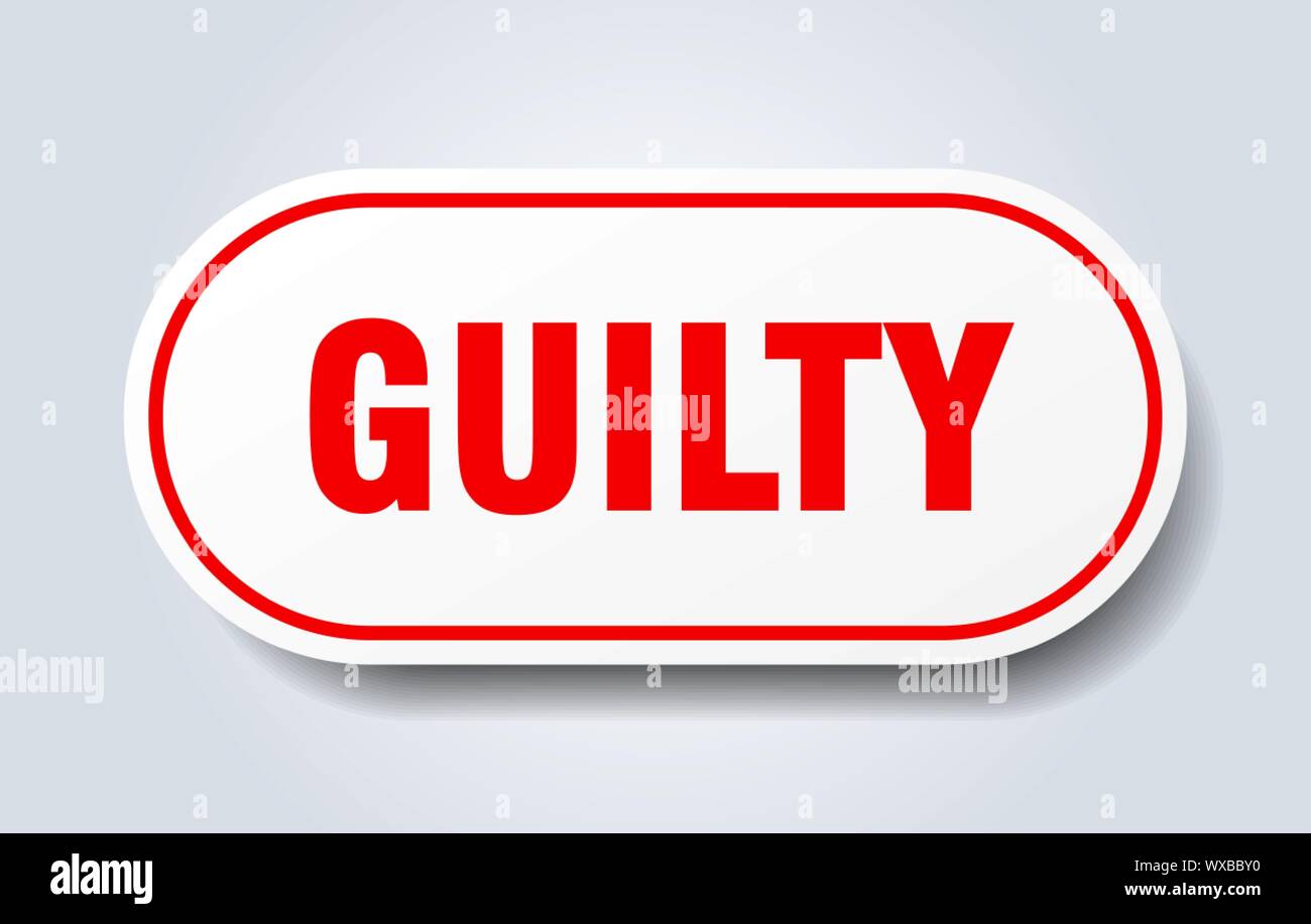 guilty sign. guilty rounded red sticker. guilty Stock Vector Image ...