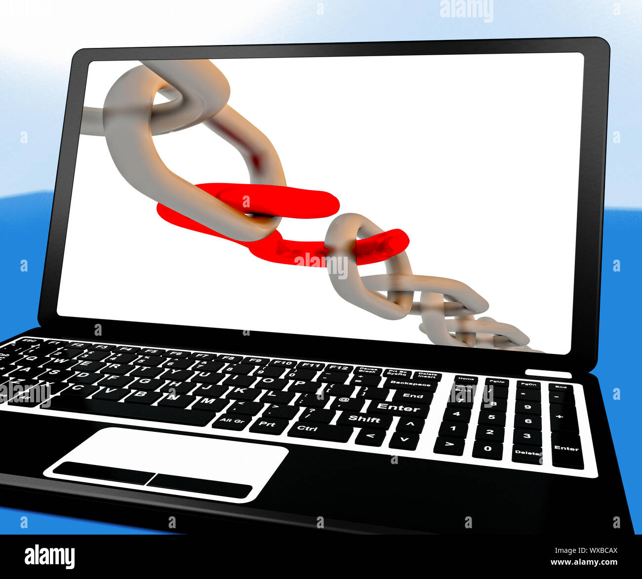 Open laptop chain hi-res stock photography and images - Alamy