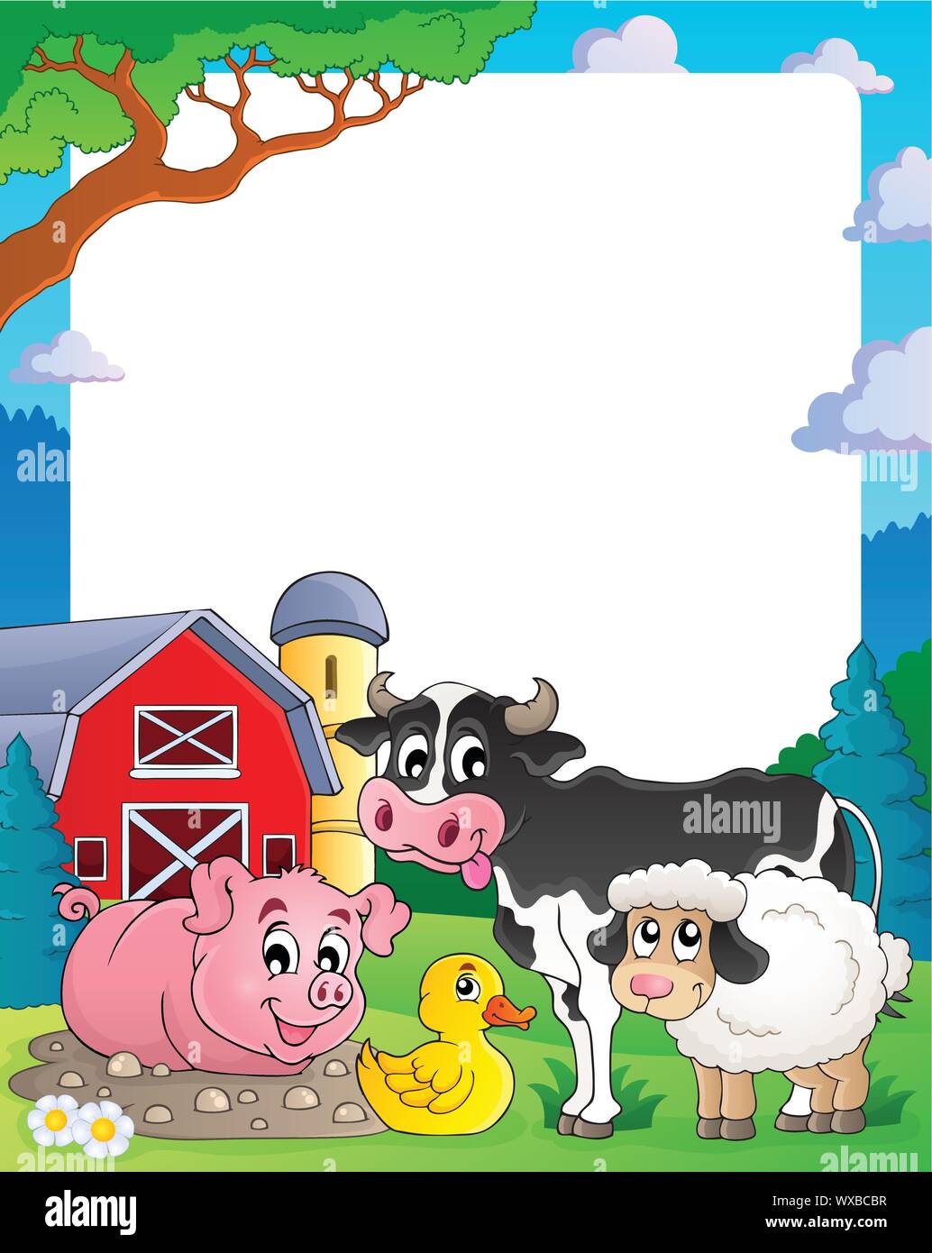 Farm theme frame 2 Stock Vector Image & Art - Alamy