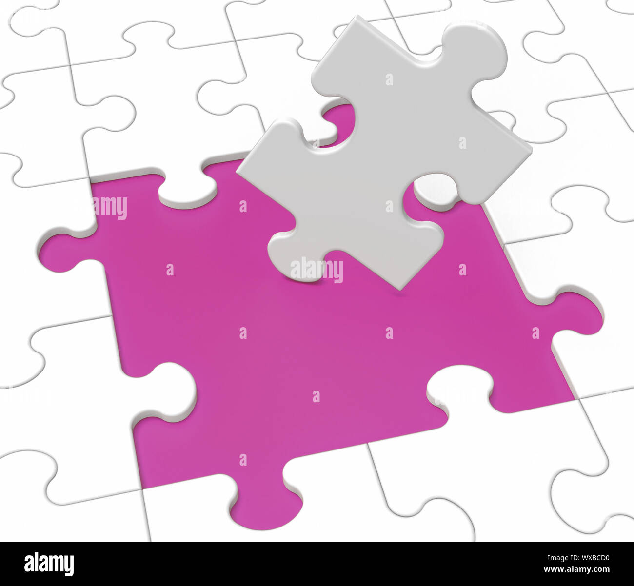 Missing Puzzle Pieces Showing Loss And Incompletion Stock Photo - Alamy