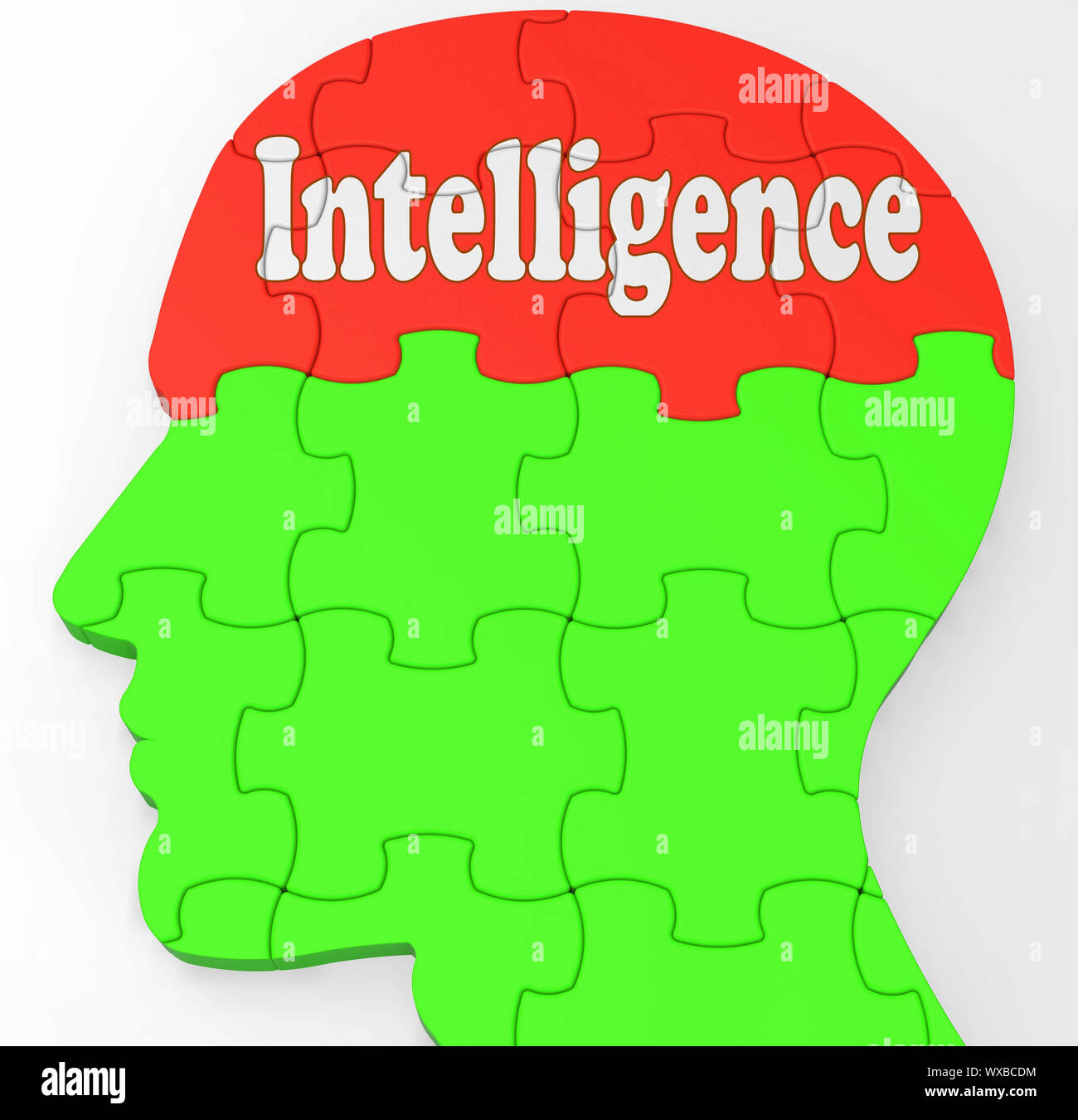 Intelligence Brain Showing Knowledge Information And Education Stock ...