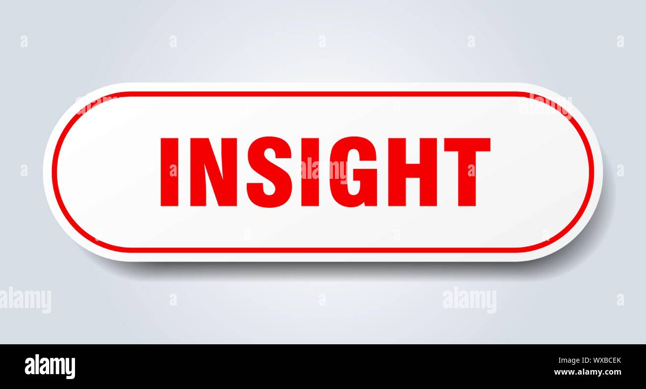 insight sign. insight rounded red sticker. insight Stock Vector Image ...