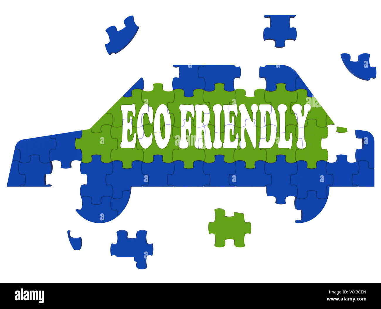 Eco Friendly Car Meaning Environmentally Clean Automobile Stock Photo ...