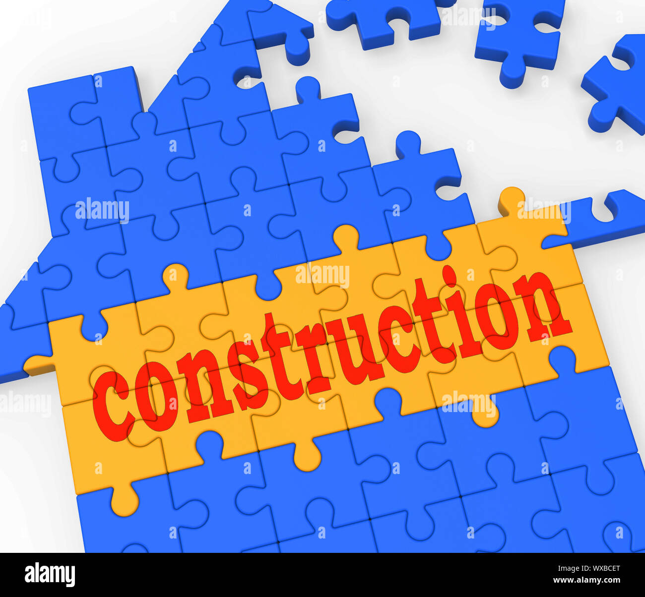 Construction House Showing Building Real Estate property Stock Photo ...