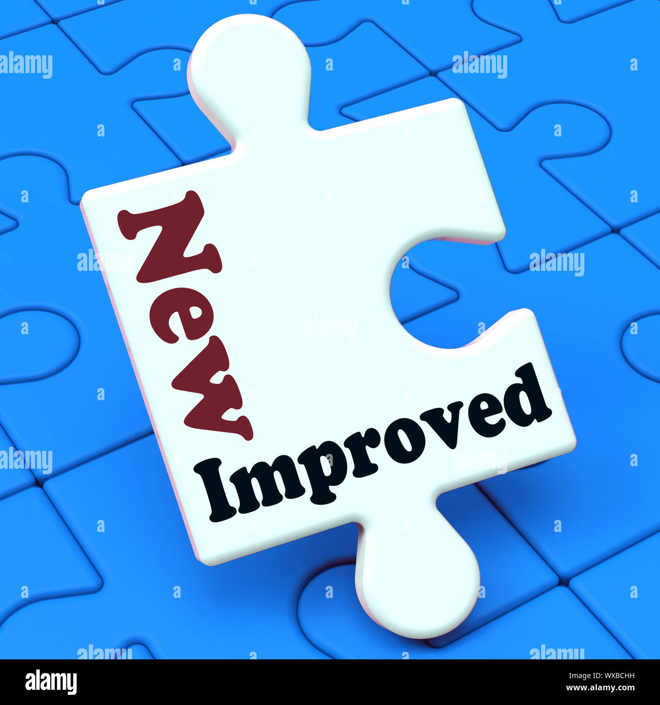 New Improved Meaning Latest Development To Upgrade Product Stock Photo