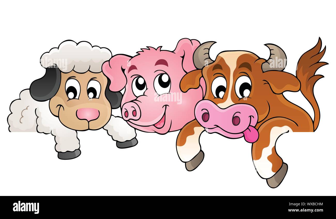 Farm animals topic image 1 Stock Vector Image & Art - Alamy