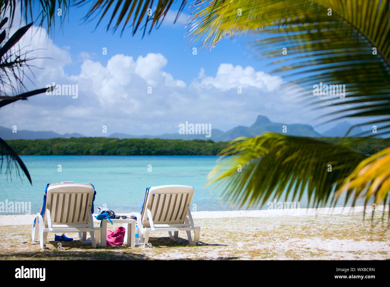 Mauritius island beach sunbathing hi-res stock photography and images ...