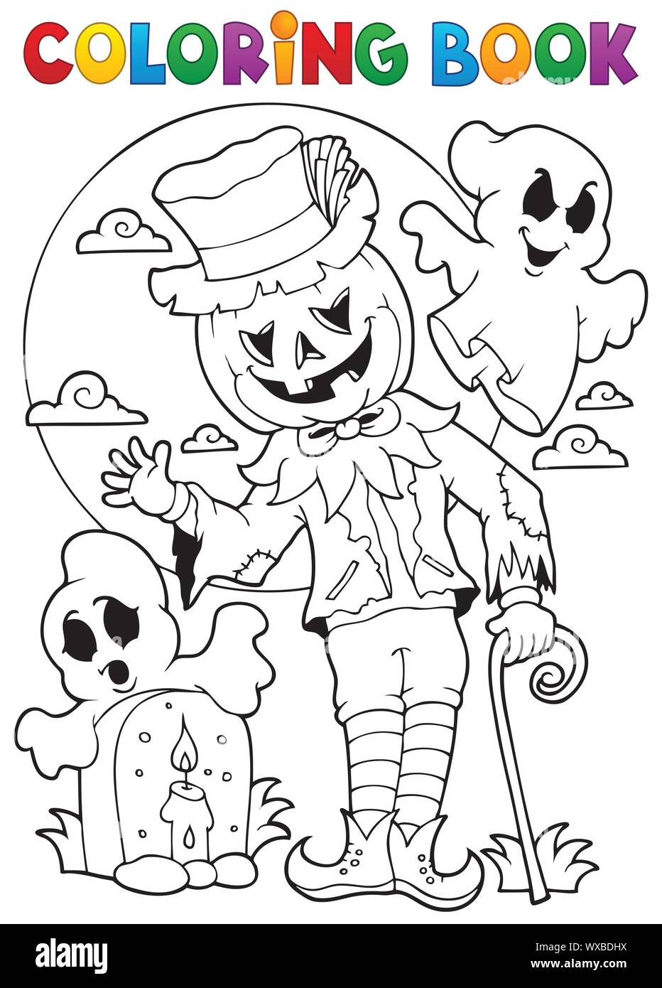 Coloring book Halloween character 9 Stock Vector Image & Art - Alamy