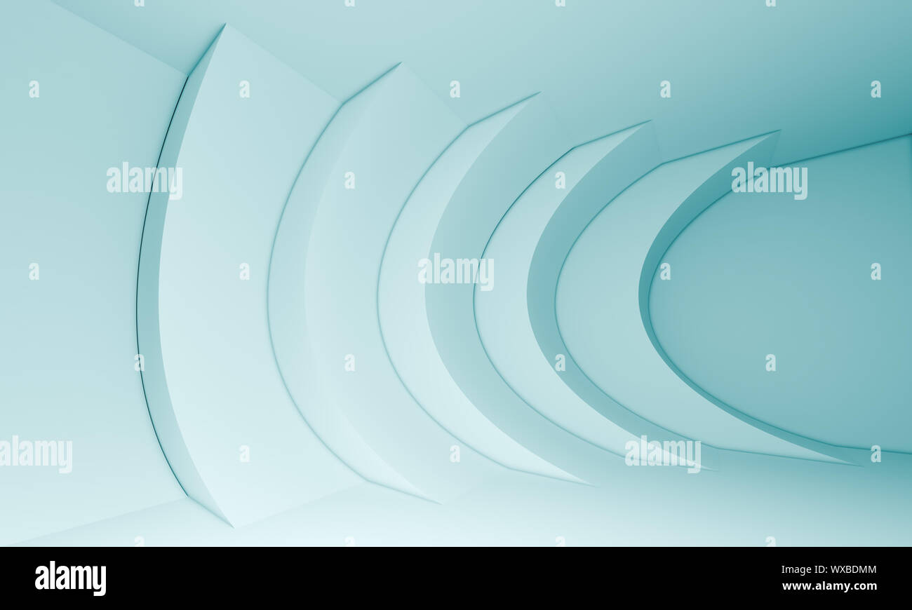 3d Illustration of Blue Abstract Architecture Background Stock Photo ...