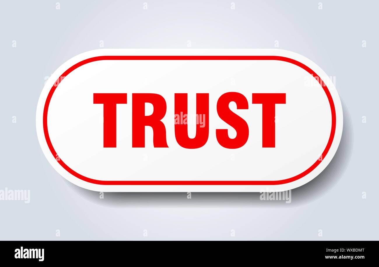 trust sign. trust rounded red sticker. trust Stock Vector Image & Art ...