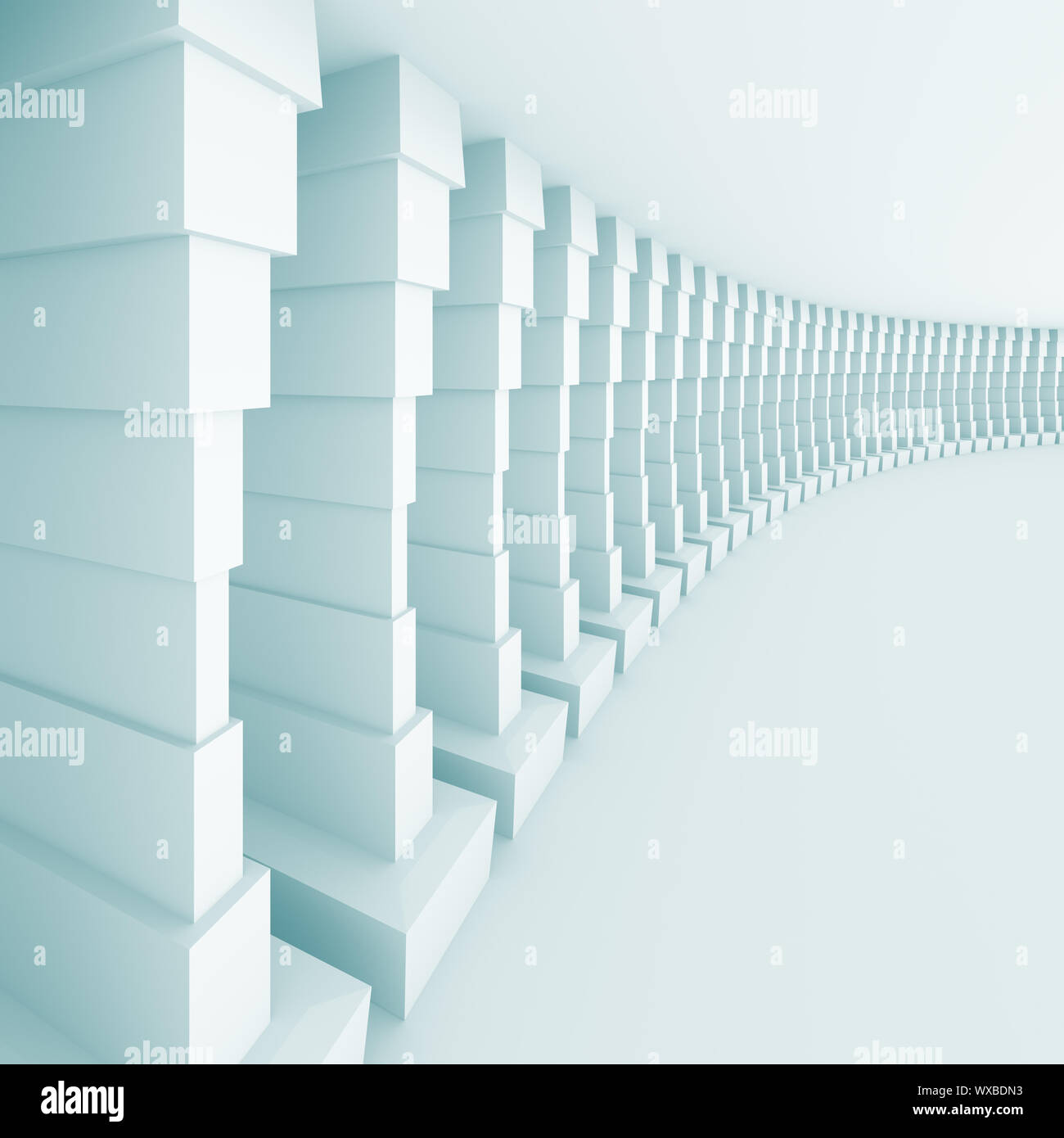 3d Illustration of Blue Abstract Architectural Design Stock Photo - Alamy