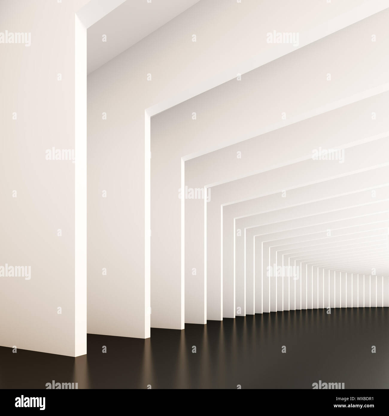 3d Illustration of Blue Abstract Architecture Background Stock Photo ...