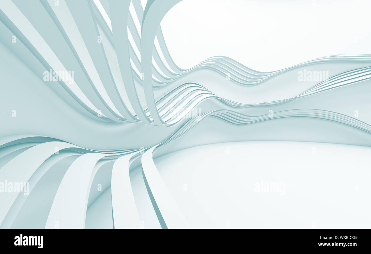 3d Illustration of Blue Abstract Architecture Background Stock Photo ...