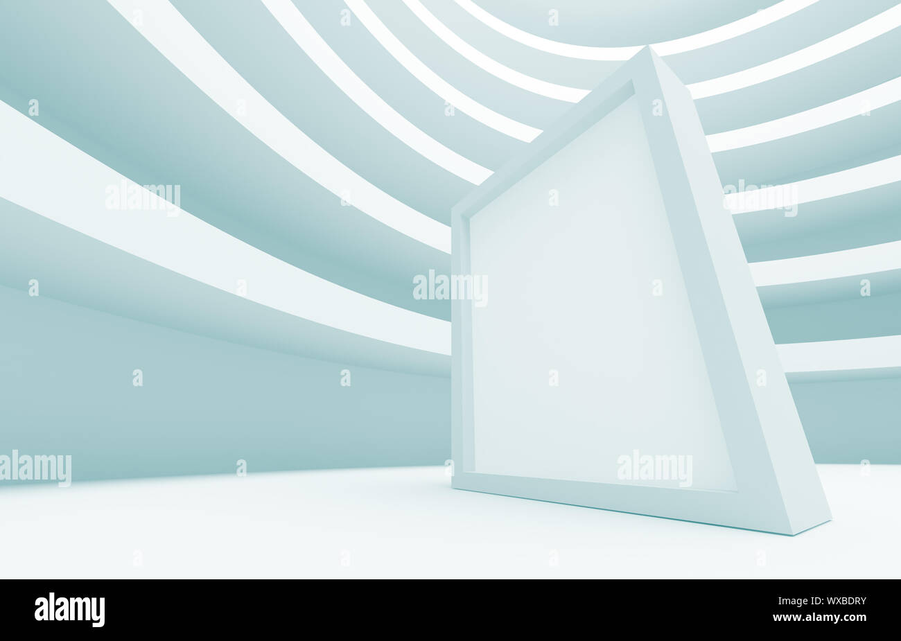 3d Illustration of Blue Abstract Architecture Background Stock Photo ...