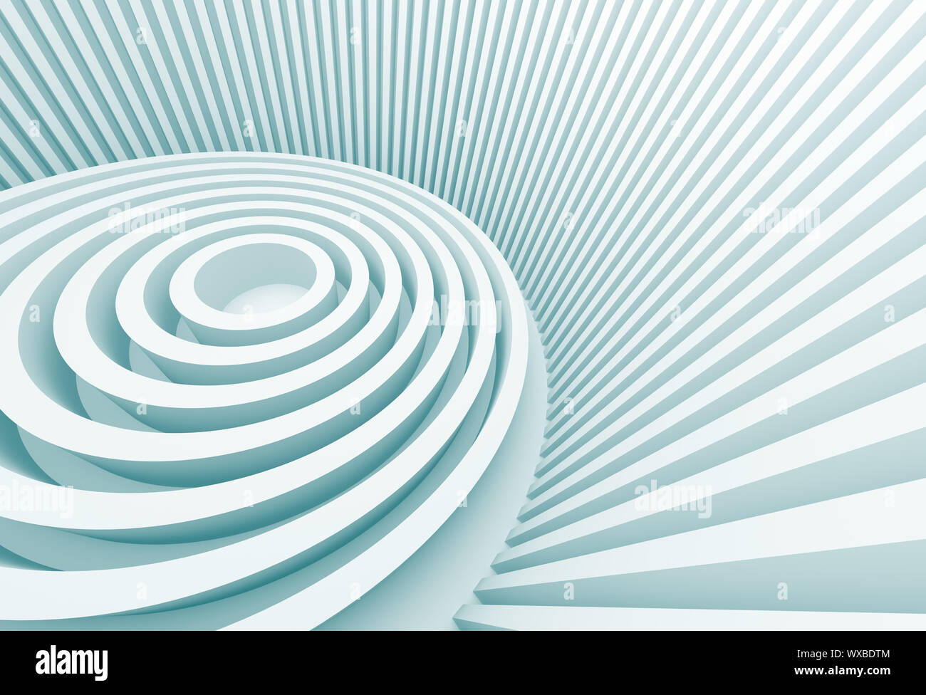 3d Illustration of Blue Modern Architecture Background Stock Photo - Alamy