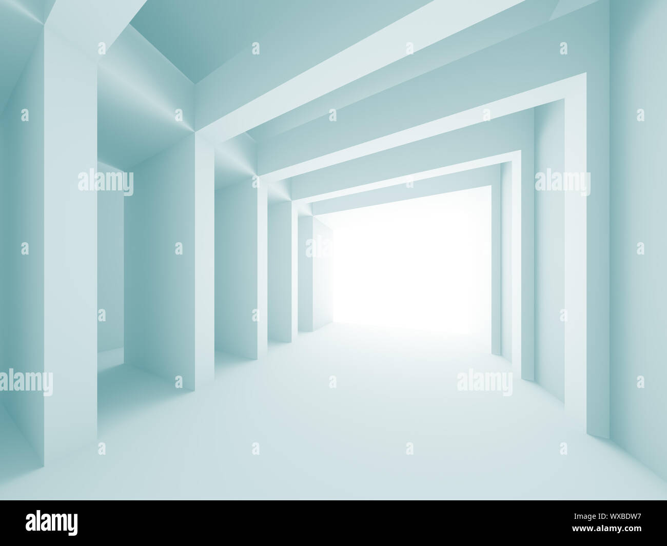 3d Illustration of Blue Abstract Architectural Design Stock Photo - Alamy