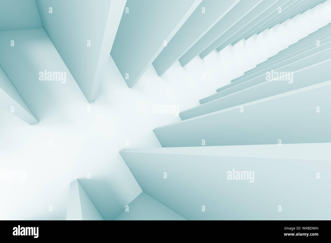 3d Illustration of Blue Modern Architecture Background Stock Photo - Alamy