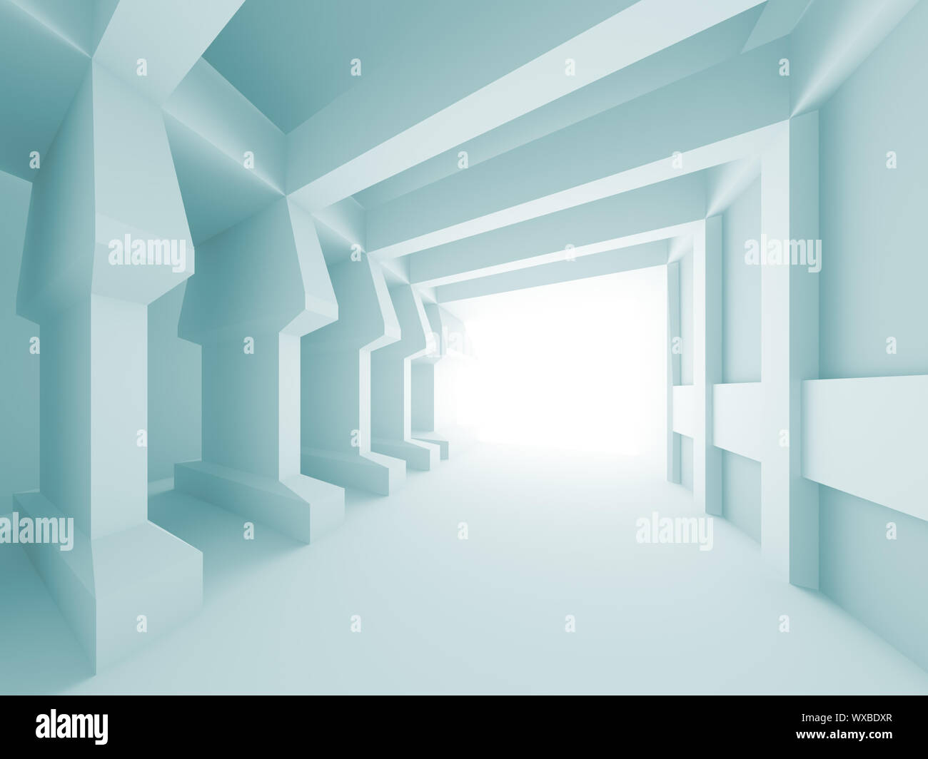 3d Illustration of Blue Abstract Architectural Design Stock Photo - Alamy