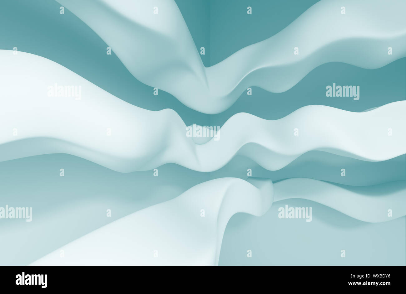 3d Illustration of Blue Abstract Architecture Background Stock Photo ...