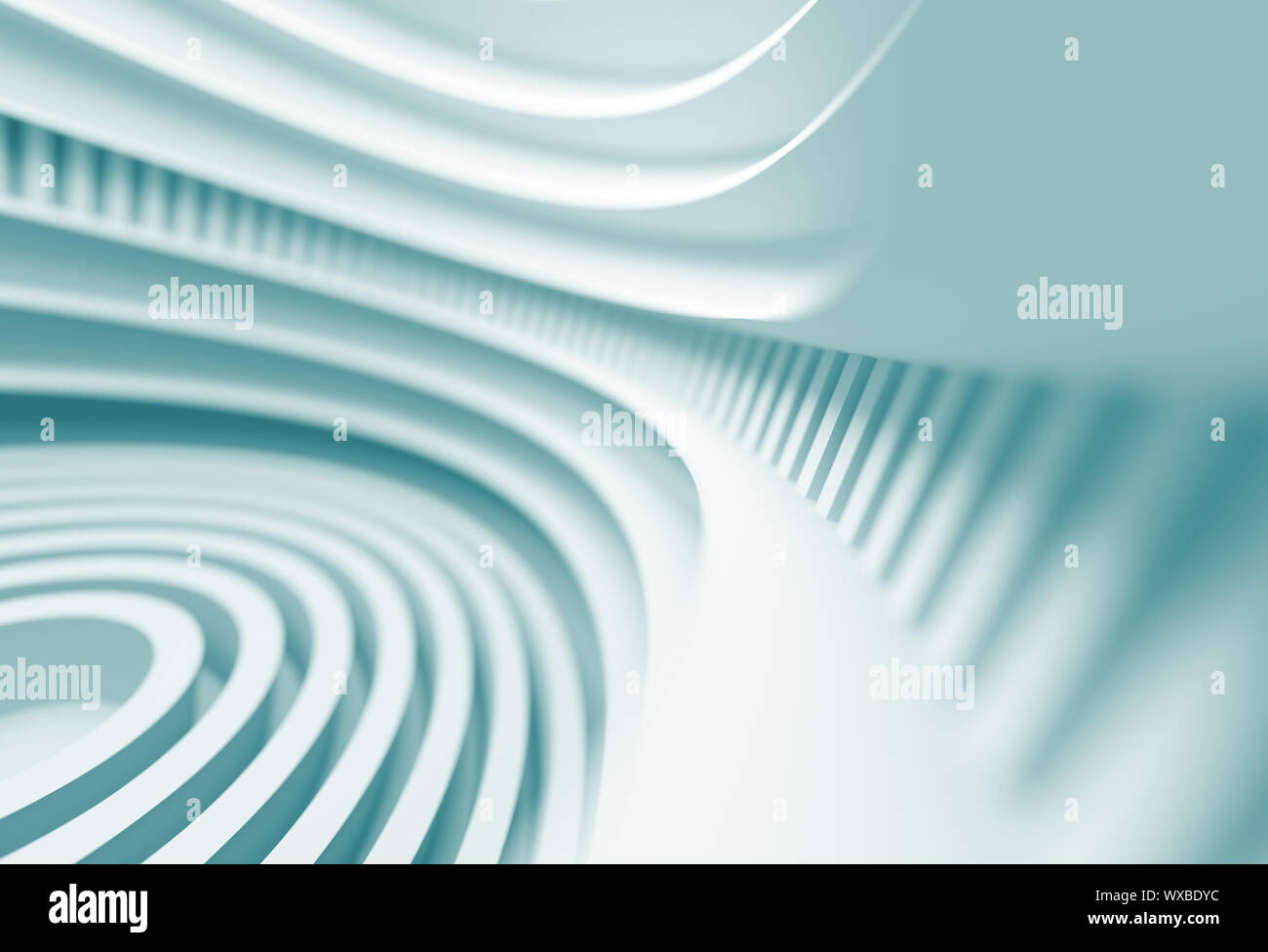 3d Illustration of Blue Abstract Architecture Background Stock Photo ...