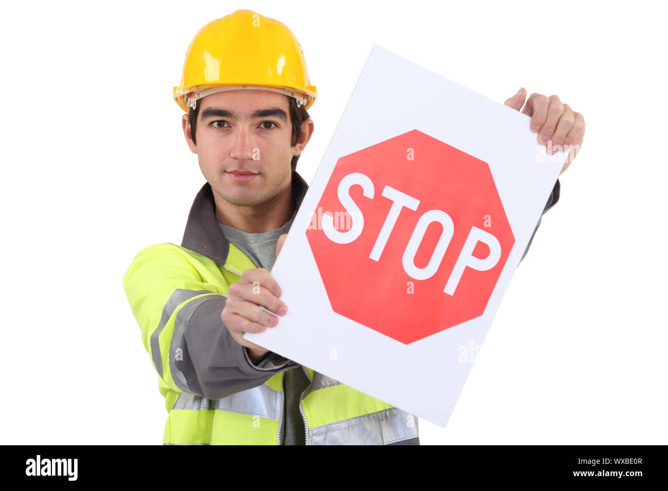 A young road worker Stock Photo - Alamy