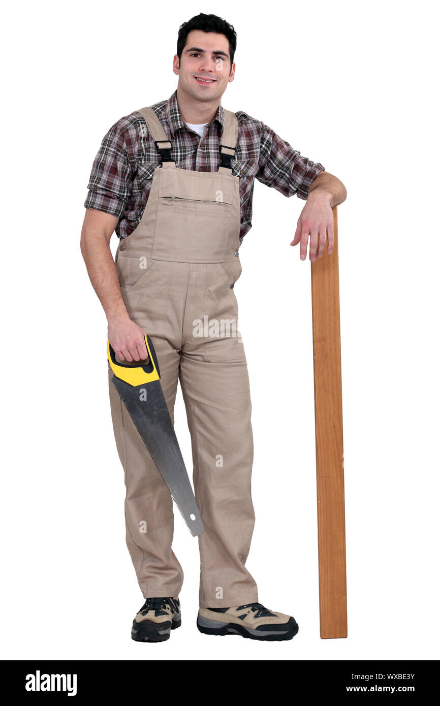 Portrait of a carpenter Stock Photo - Alamy