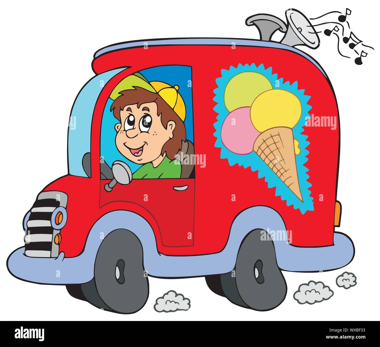 Ice cream van seller Cut Out Stock Images & Pictures - Alamy