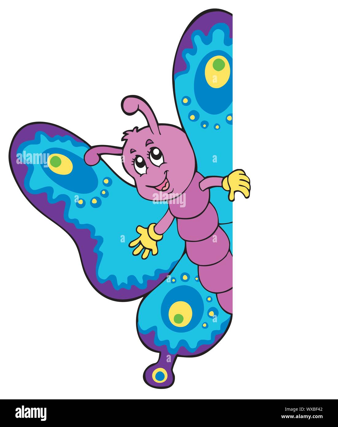 Lurking cartoon butterfly Stock Vector Image & Art - Alamy
