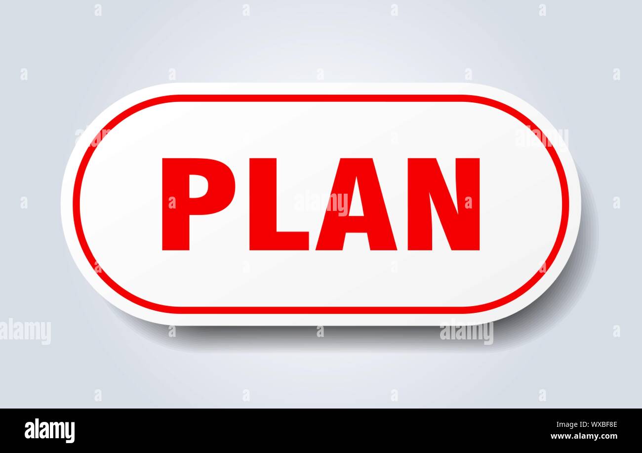 plan sign. plan rounded red sticker. plan Stock Vector Image & Art - Alamy