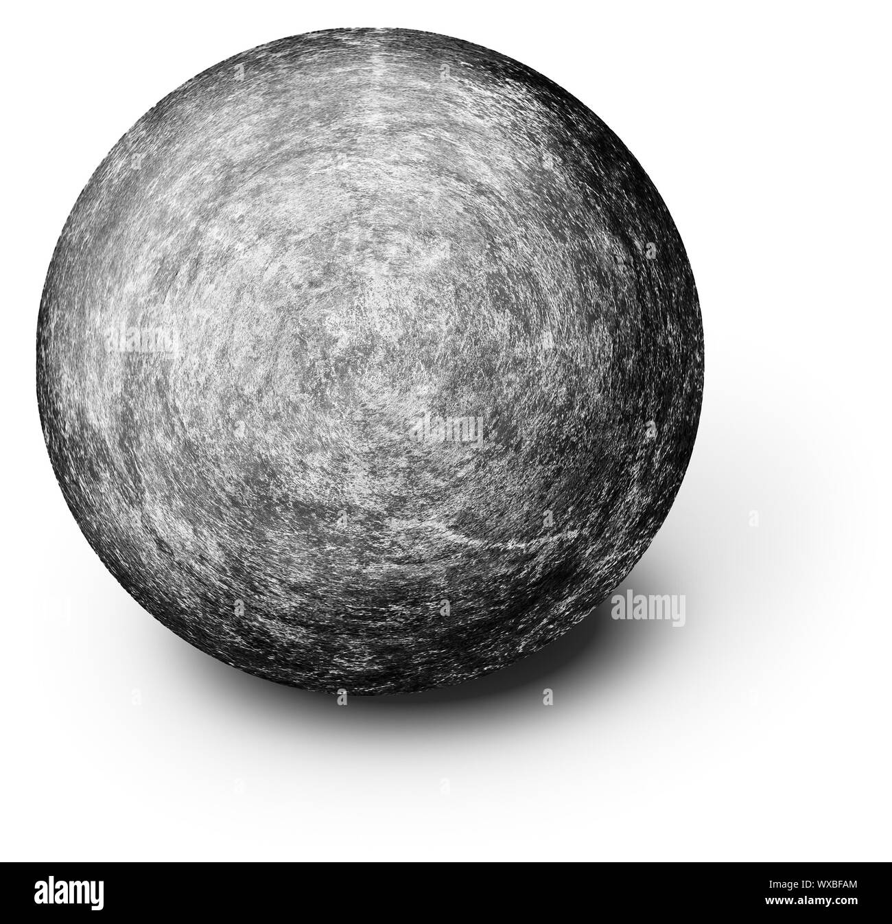 Perfectly round ball shaped stone on a white background Stock Photo - Alamy