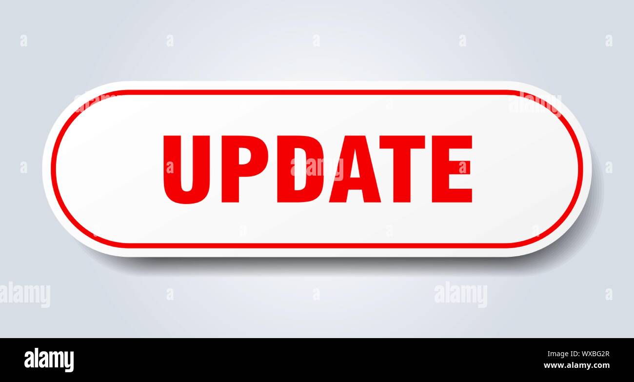 update sign. update rounded red sticker. update Stock Vector Image ...