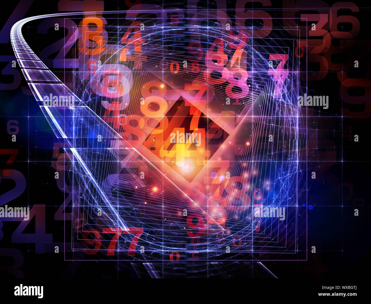 Interplay of numbers and fractal elements on the subject of computers ...