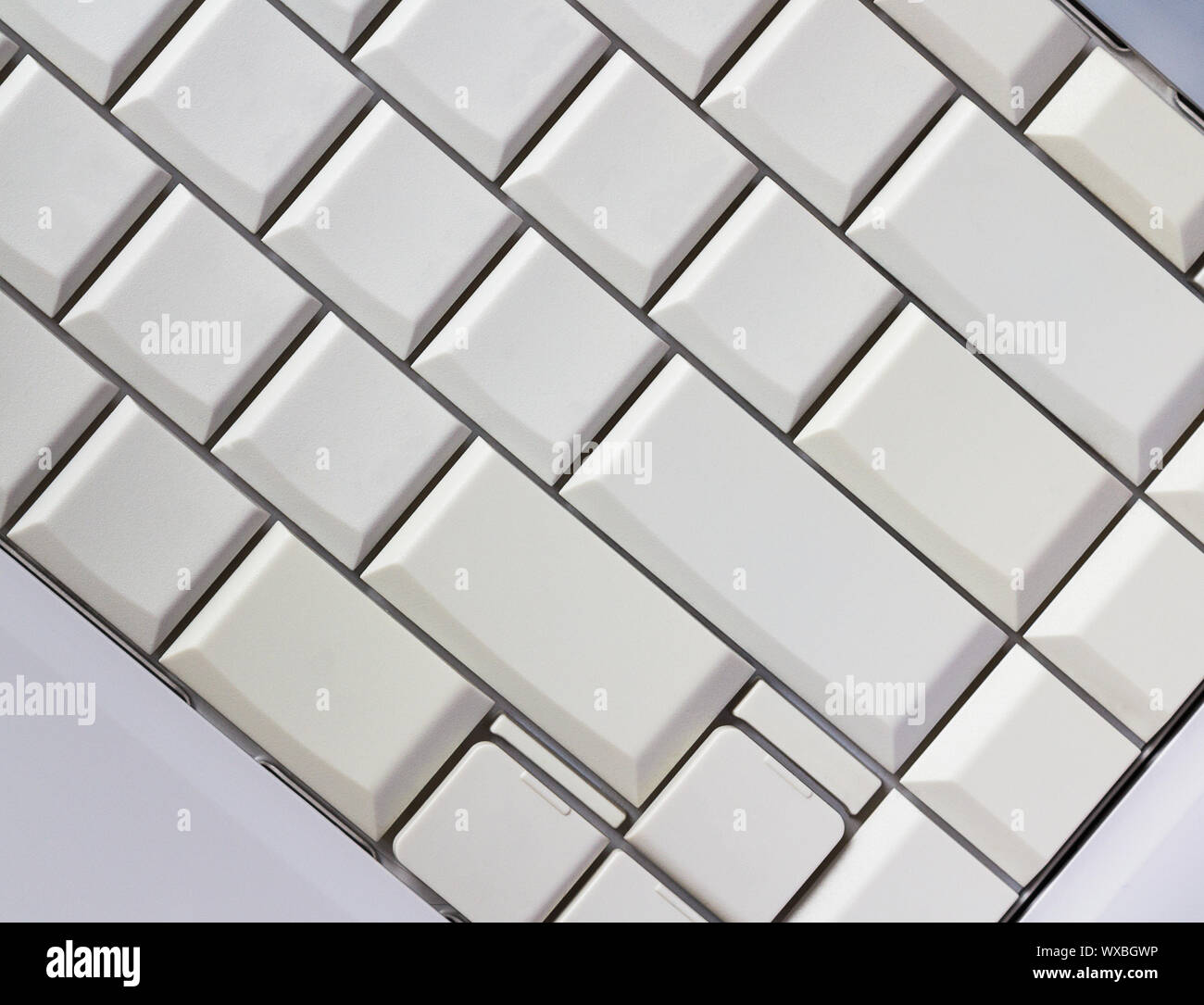 Close up white plain keyboard, background style Stock Photo - Alamy