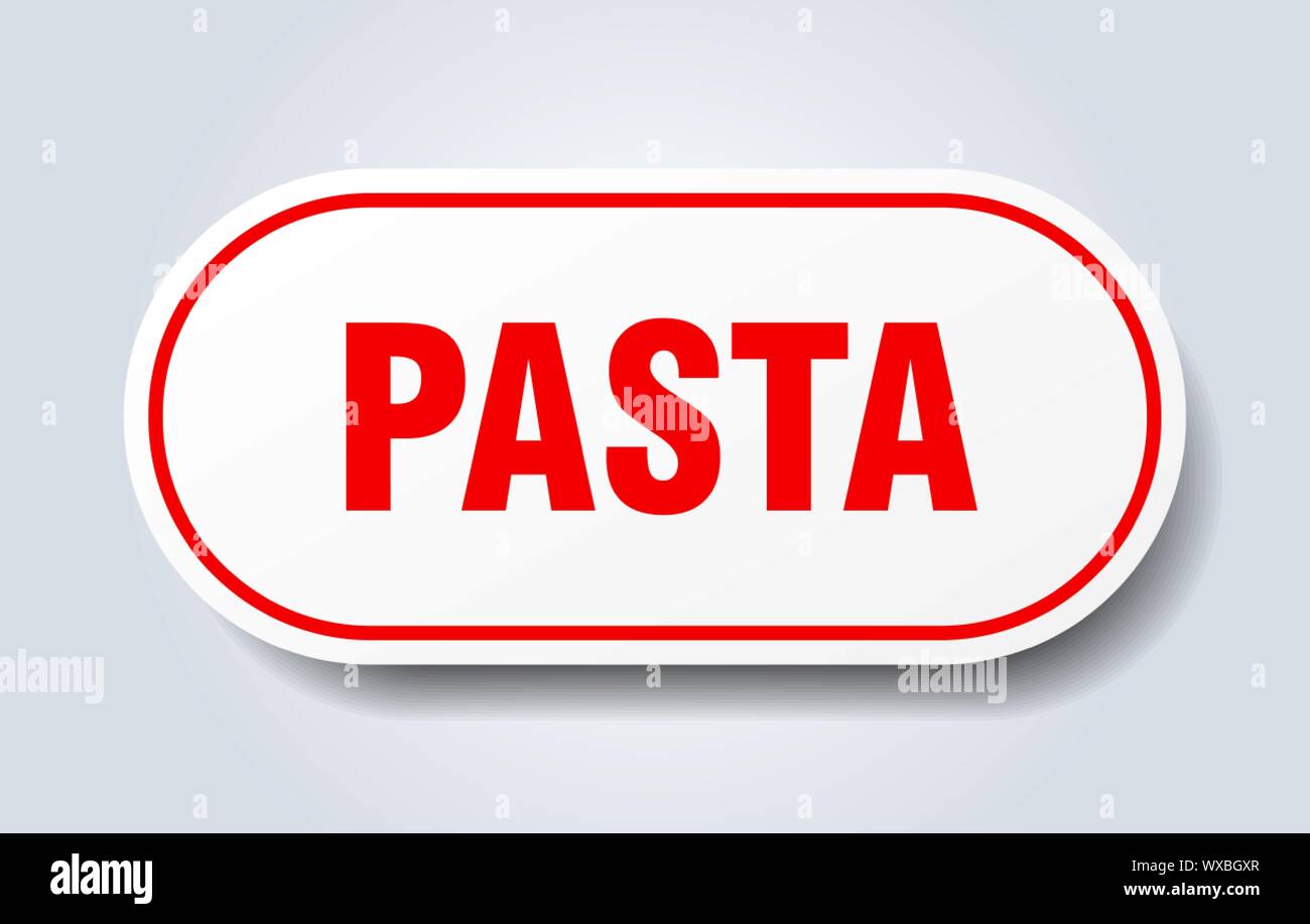pasta sign. pasta rounded red sticker. pasta Stock Vector Image & Art ...