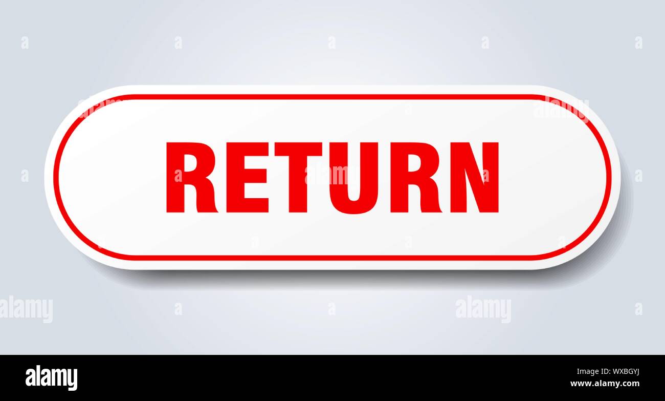 return sign. return rounded red sticker. return Stock Vector Image ...