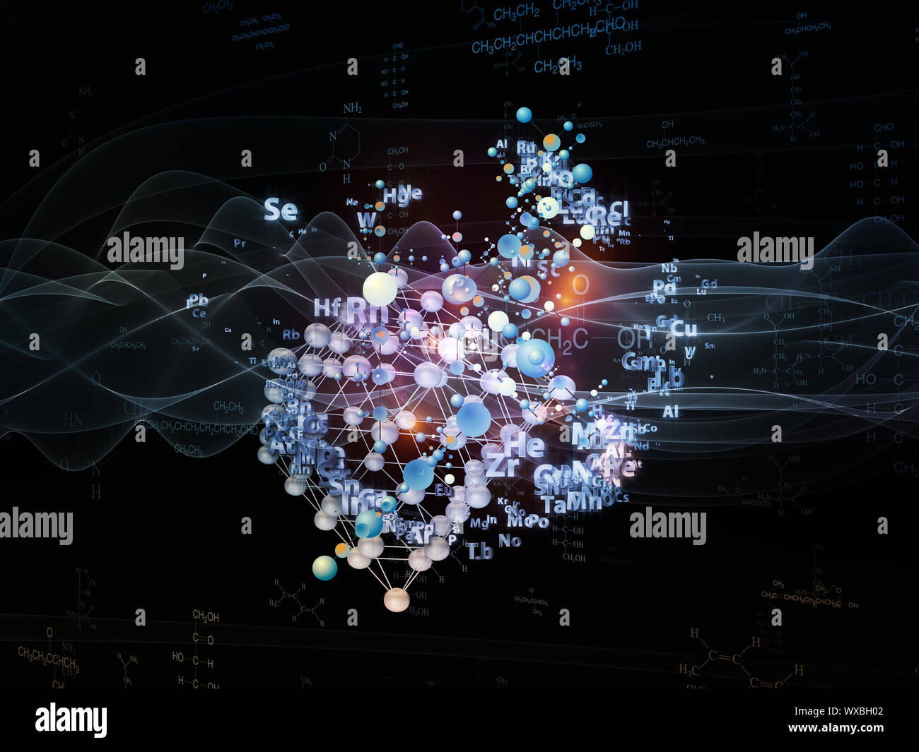 Composition of chemistry related design elements suitable as a backdrop ...