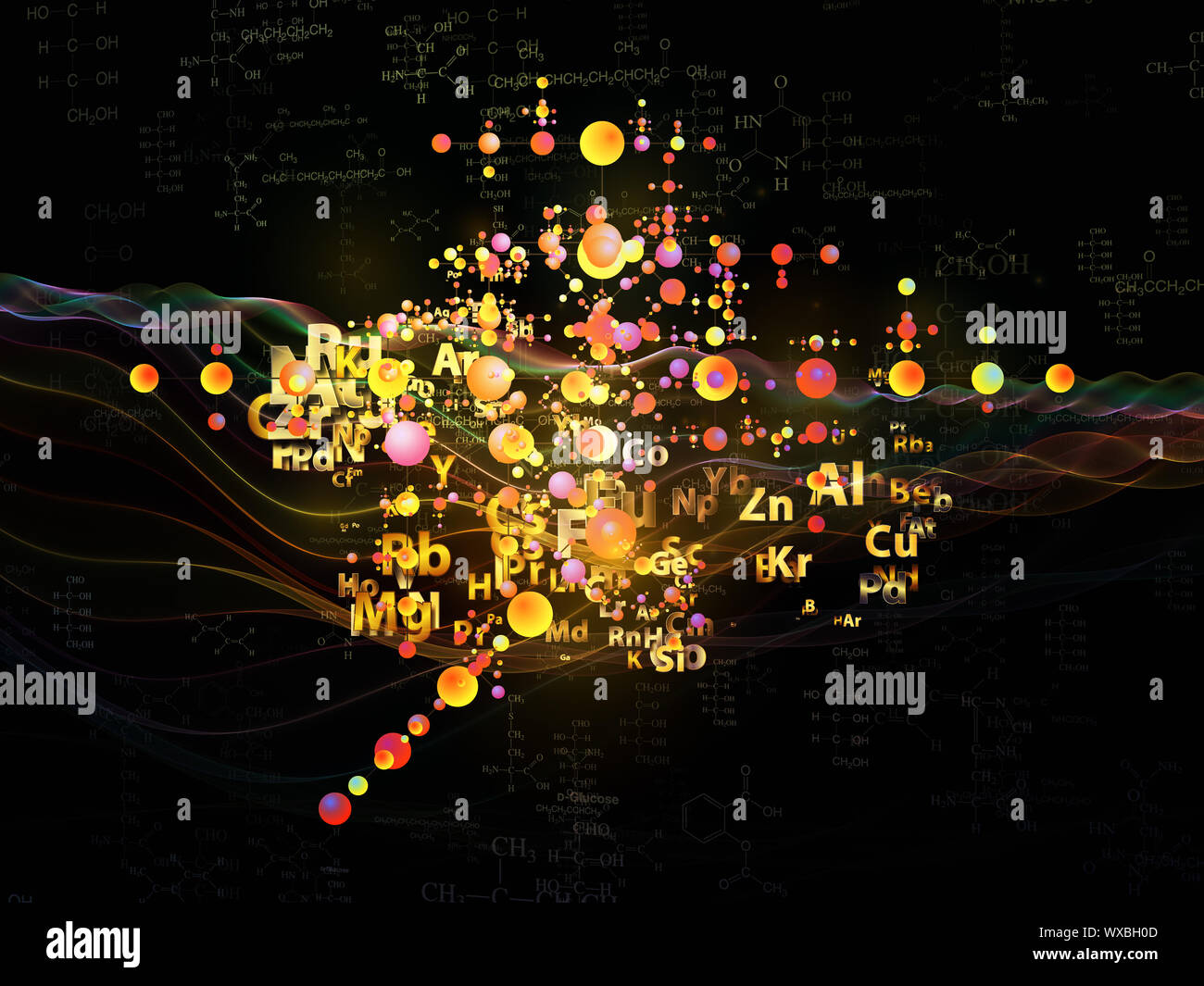 Background composition of chemistry related design elements to ...
