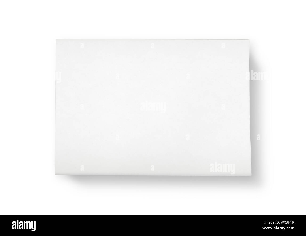 A stack of newspapers with blank space for information. Top view shot ...
