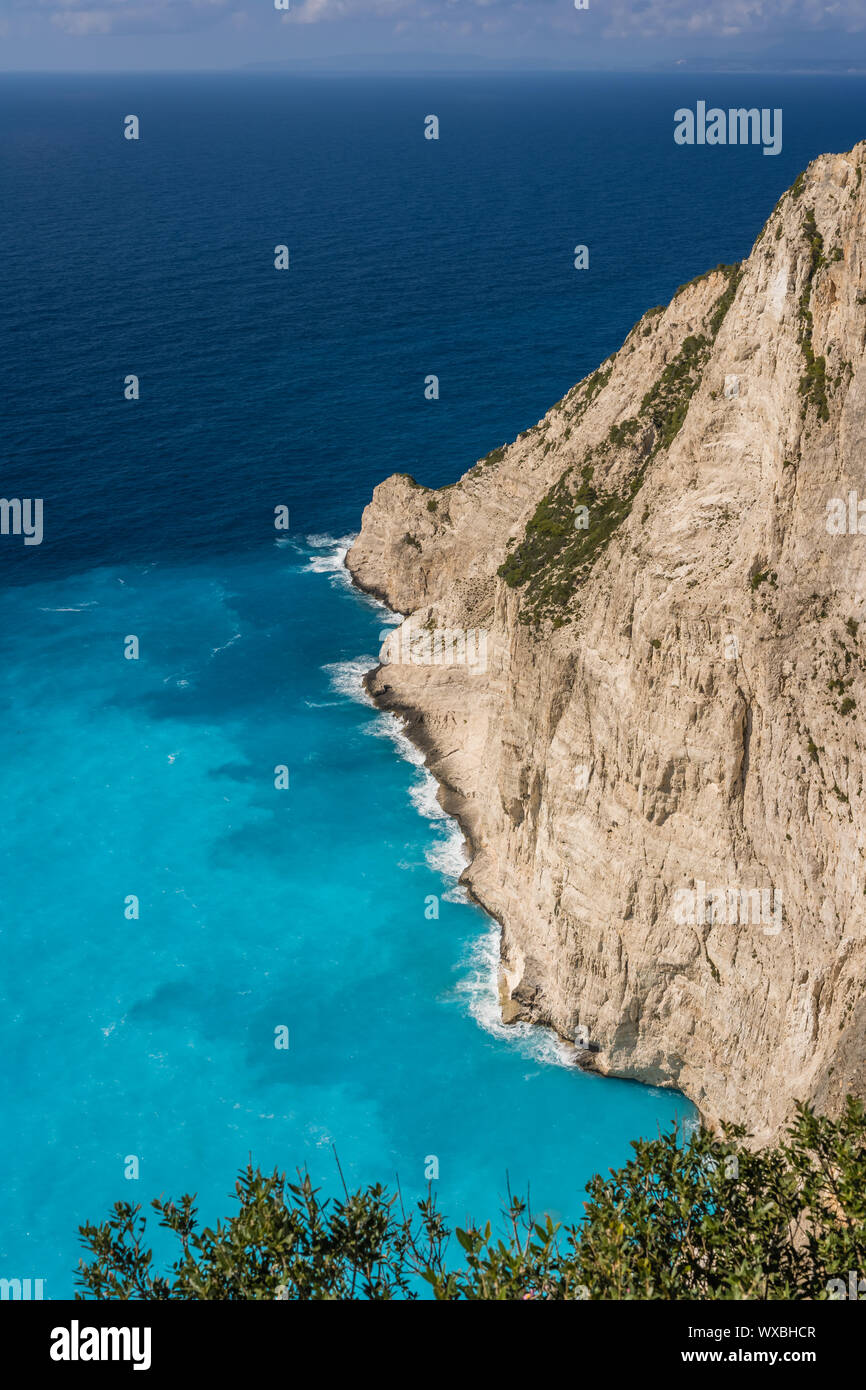 View of the cliffs near Shipwreck Cove Stock Photo - Alamy