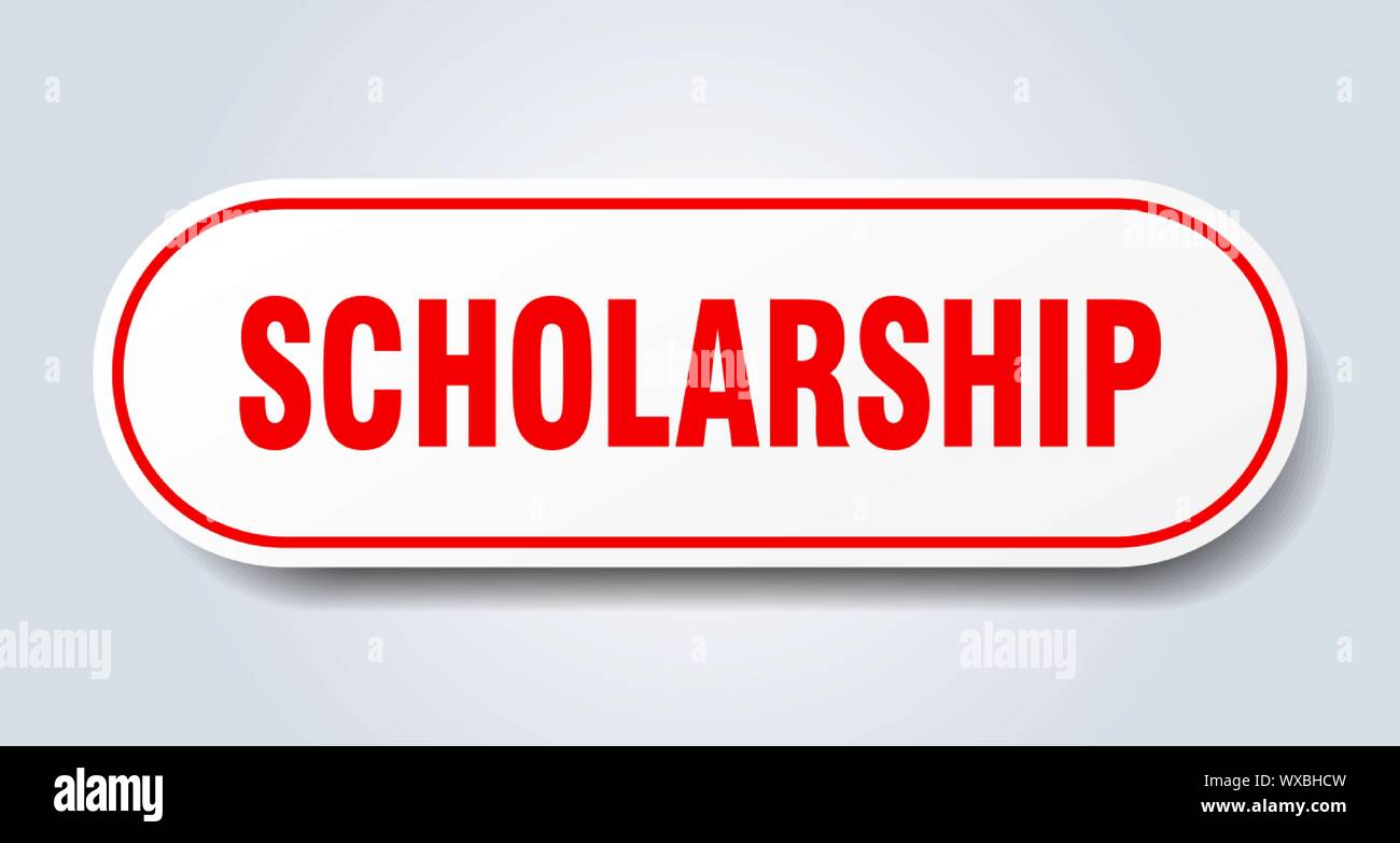 scholarship sign. scholarship rounded red sticker. scholarship Stock ...