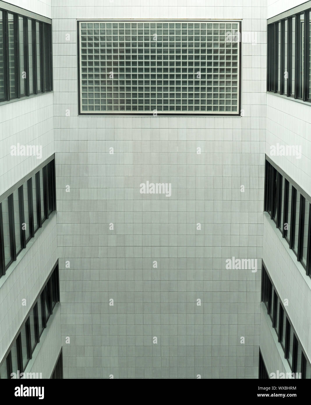 interior open courtyard in a modern multi-storey building Stock Photo ...