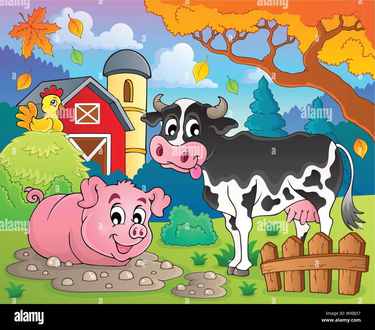 Farm animals theme image 2 Stock Vector Image & Art - Alamy