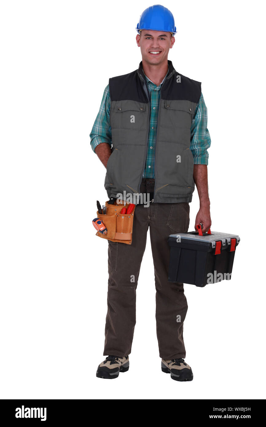 A tradesman arriving at work Stock Photo - Alamy