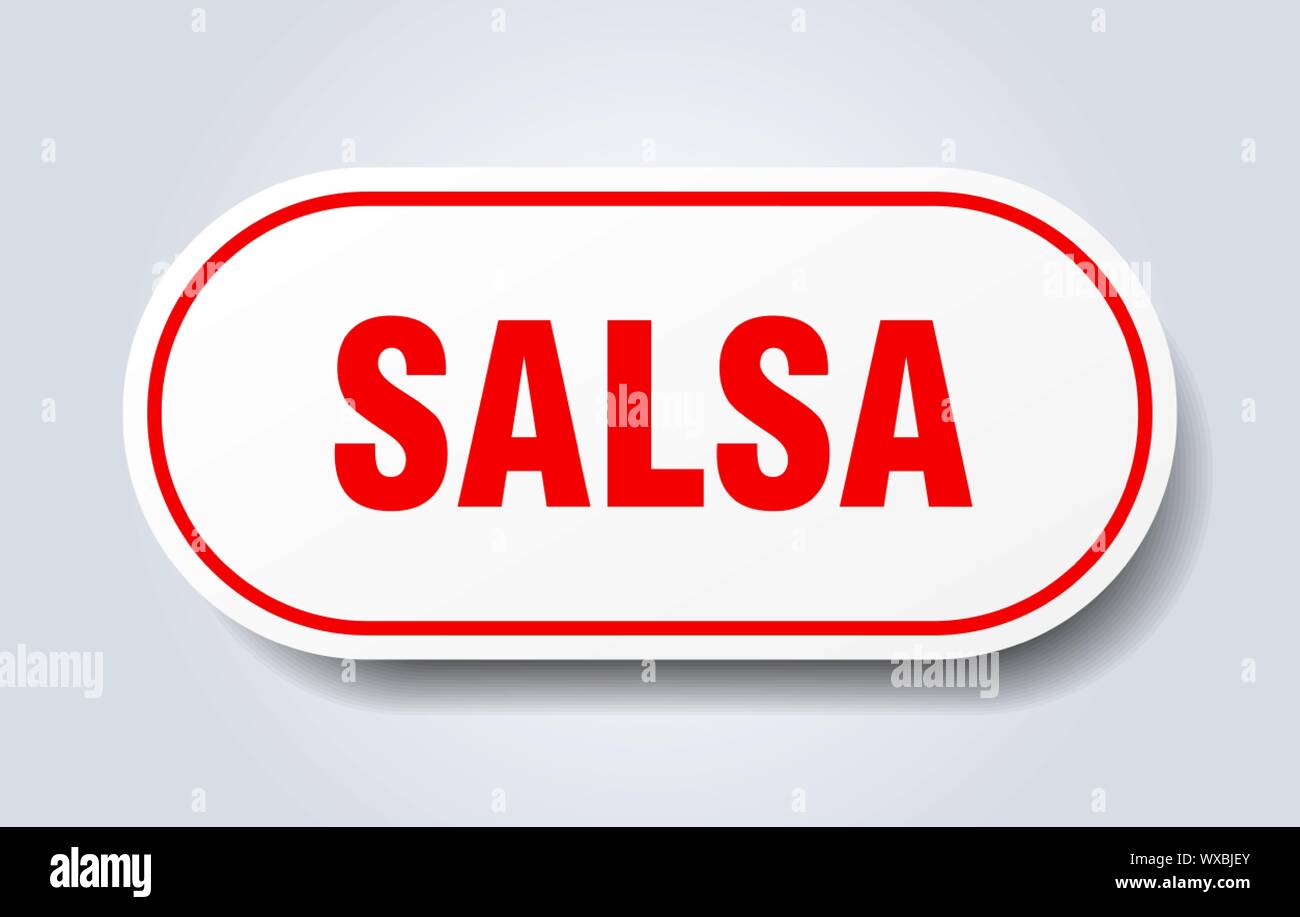 salsa sign. salsa rounded red sticker. salsa Stock Vector Image & Art ...