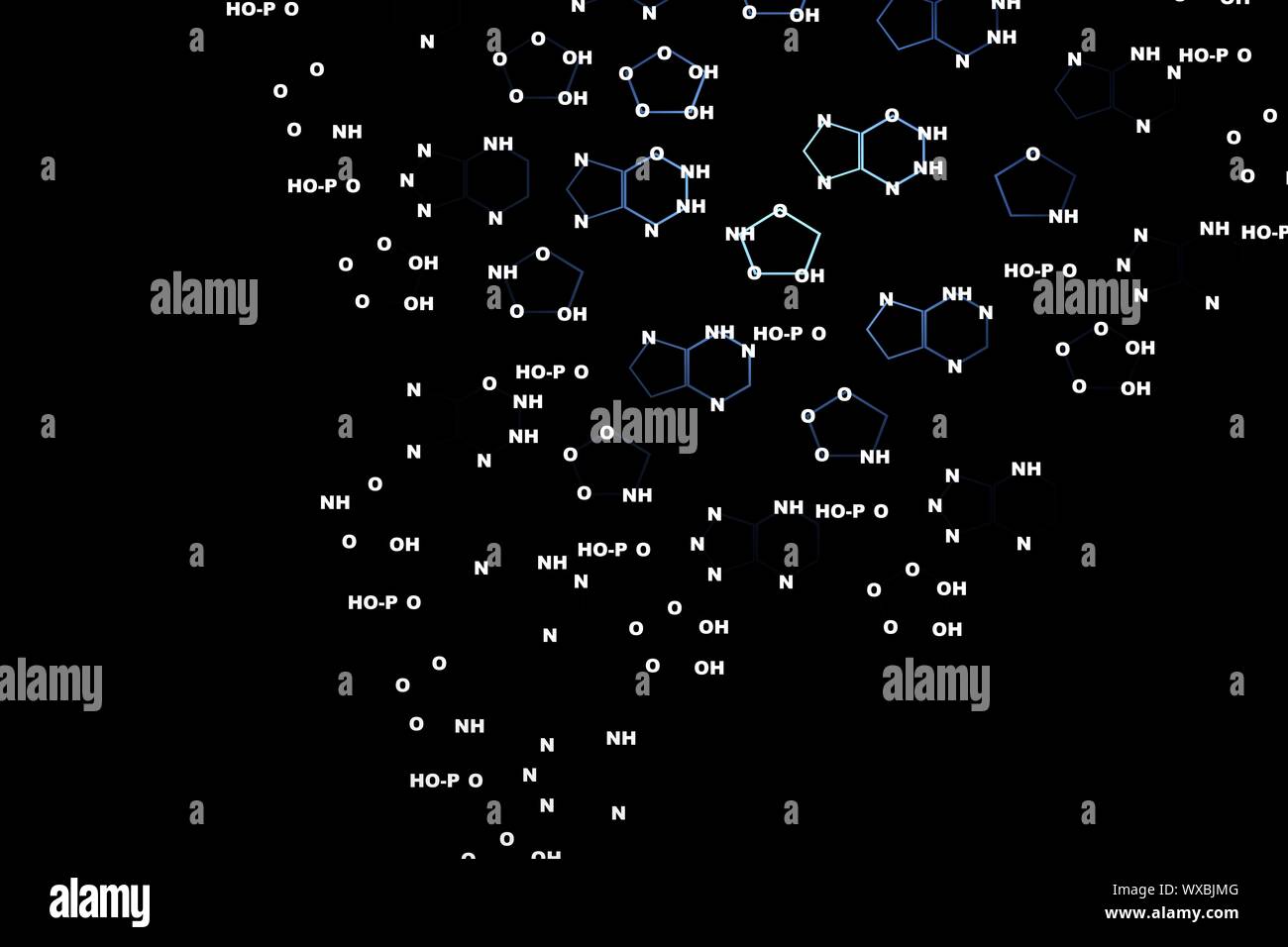 dna chemistry 3d abstract background Stock Photo - Alamy