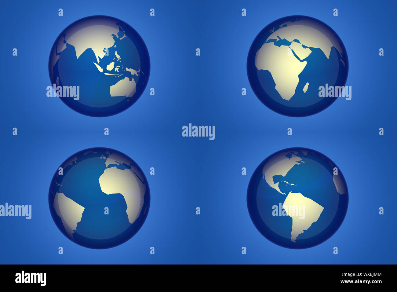 earth 3d abstract business icon Stock Photo - Alamy
