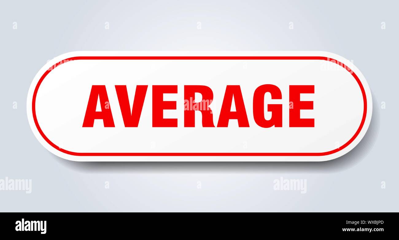 average sign. average rounded red sticker. average Stock Vector Image ...
