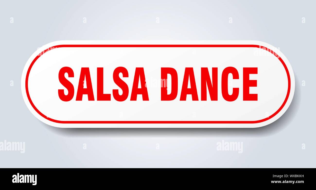 salsa dance sign. salsa dance rounded red sticker. salsa dance Stock ...