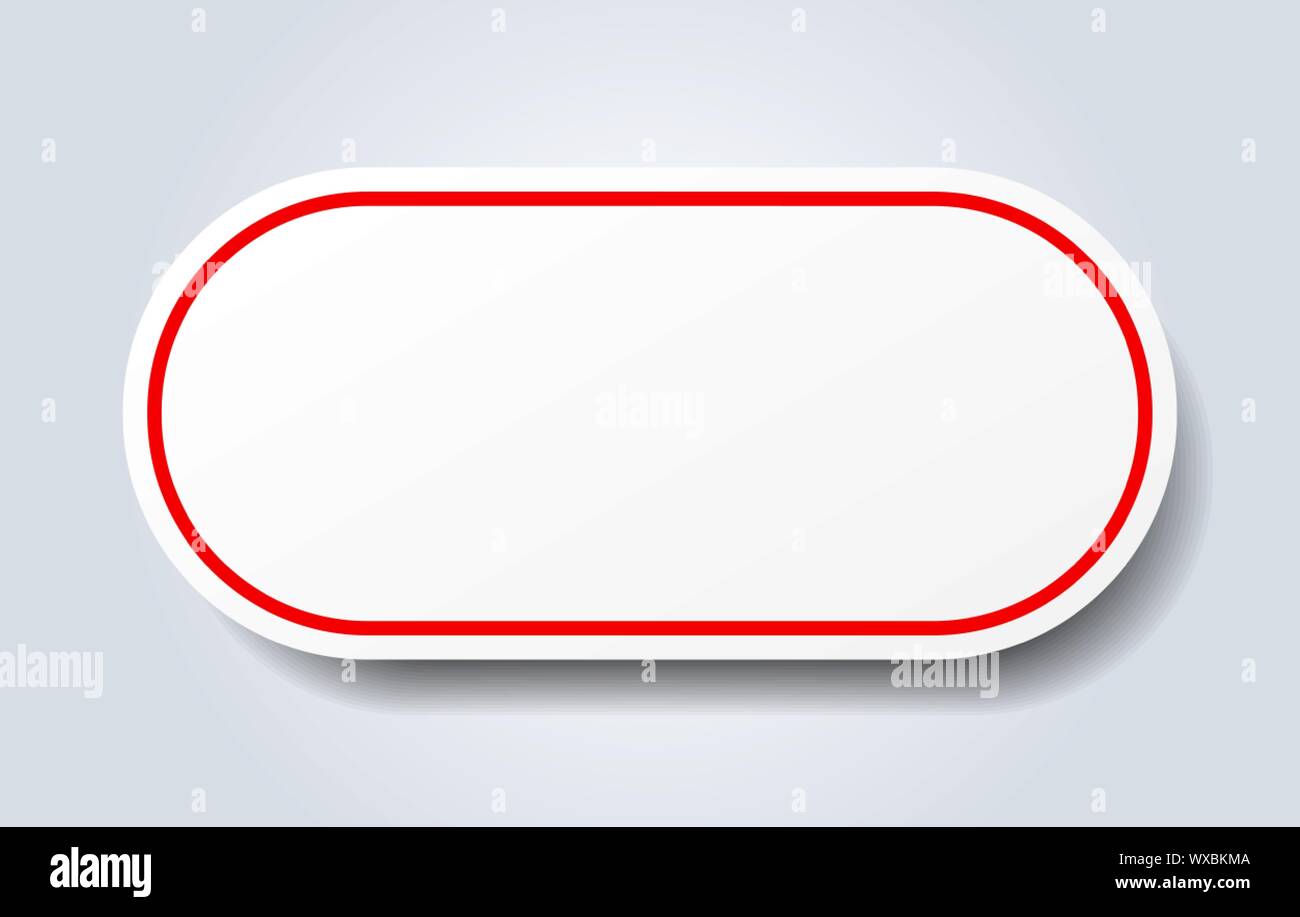 blank sign. blank rounded red sticker. blank Stock Vector Image & Art ...