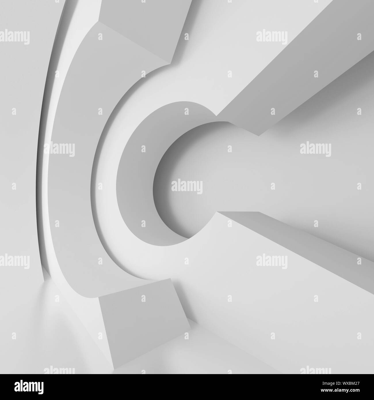 3d Illustration of White Abstract Architecture Background Stock Photo - Alamy